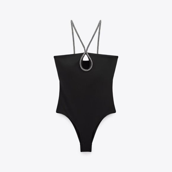 Zara | Swim | Cutout Jewel Swimsuit | Poshmark
